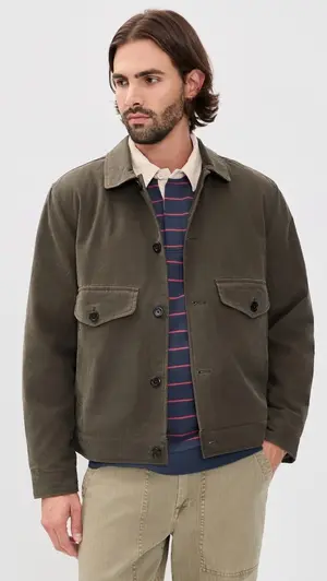 Marine Layer Waxed Trucker Jacket