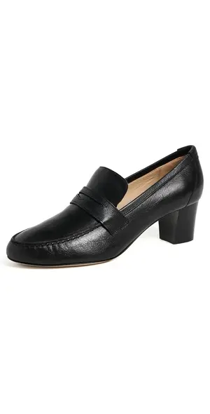 JAMIE HALLER The Heeled Penny Loafers - Black