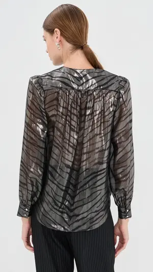 Isabel Marant Étoile Farali Gathered Silk Blouse