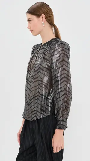 Isabel Marant Étoile Farali Gathered Silk Blouse