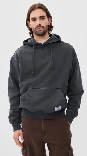 Alpha Industries Washed Essential Hoodie Relaxed Fit Sweatshirt