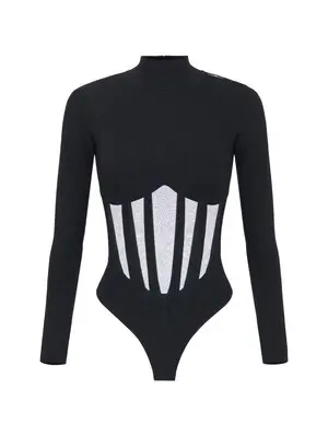 Elisabetta Franchi Tricot Bodysuit - Black