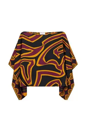 Emilio Pucci Printed Silk Blouse - Red