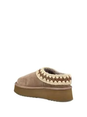 Mou Platform Clog Suede Slippers