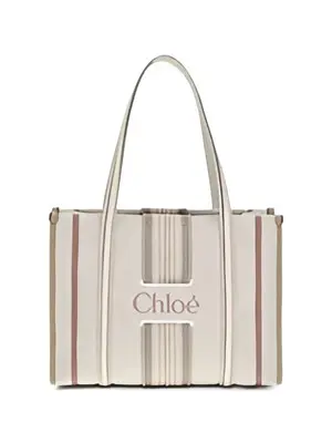 Chloé Woody Loop Canvas Tote - Pink