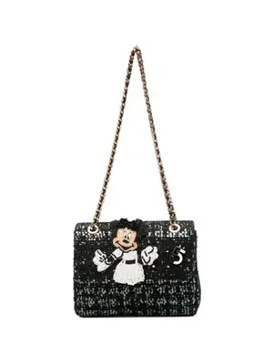 MINIME PARIS Wool Blend Shoulder Bag - Black