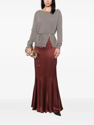 Max Mara Silk Skirt - Brown