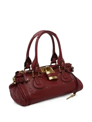 Chloé Paddington Leather Shoulder Bag - Red