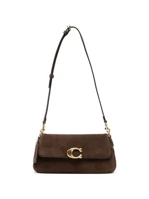 COACH Jet Suede Leather Shoulder Bag - Brown