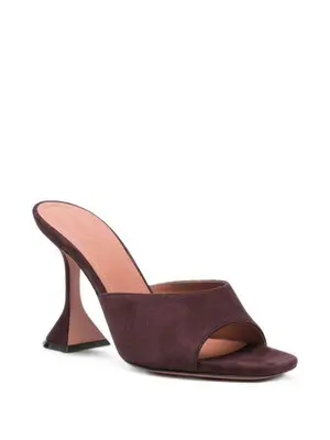 Amina Muaddi Lupita Suede Leather Mules By