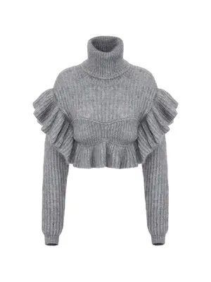 Elisabetta Franchi Wool Blend Turtle-neck Sweater