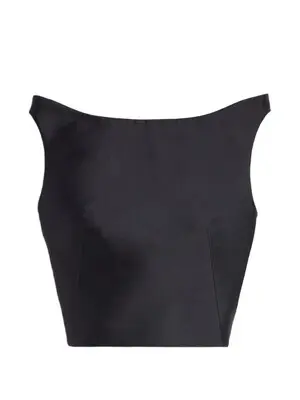 JIL SANDER Silk And Wool Cropped Top