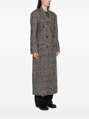 Tagliatore Wool Long Double-breasted Coat - Black