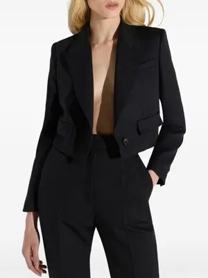 Elisabetta Franchi Wool Single-breasted Jacket By