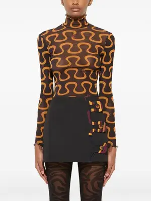 Emilio Pucci Printed Turtle-neck Sweater