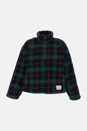 FOUND Maglione In Pile Motivo Plaid - Multicolore