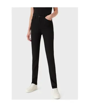 Emporio Armani Mid-rise Slim-fit Jeans - Black