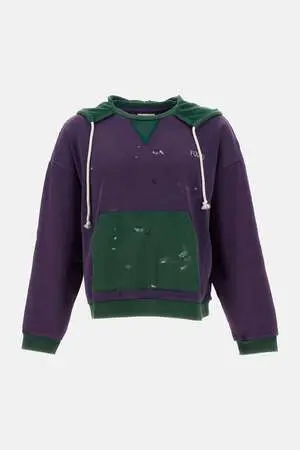 FOUND Felpa Con Cappuccio Due Colori Painter - Multicolore