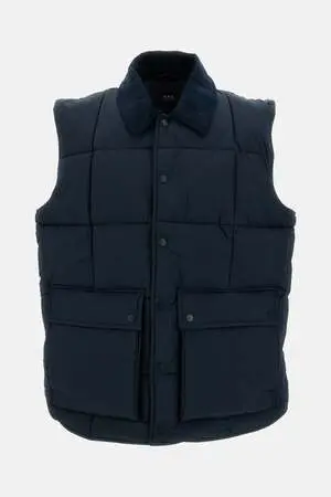 A.p.c. Jimmy Gilet Trapuntato Imbottito - Blu