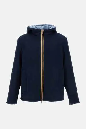 K-WAY Giacca Claudel Wool Bonded Double - Blu