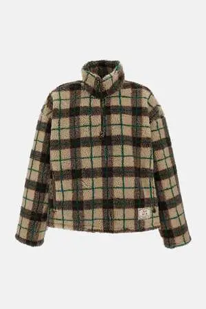 FOUND Maglione In Pile Motivo Plaid - Multicolore