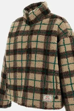 FOUND Maglione In Pile Motivo Plaid