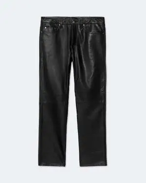 ALLSAINTS Vini Slim Bootcut Leather Pants - Black