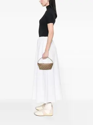 Gucci 2000-2015 Gg Canvas Web Boat Shoulder Bag