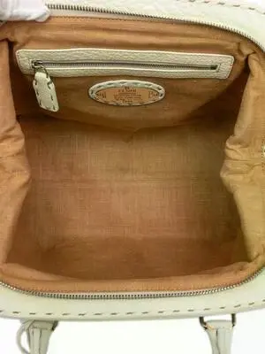 Fendi 2000-2010 Tapestry Canvas Selleria Doctors Frame Handbag