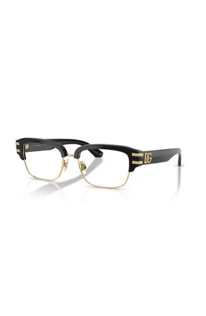 Dolce & Gabbana 54mm Square Optical Glasses - Black