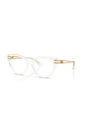 Dolce & Gabbana 54mm Cat Eye Optical Glasses - Transparent