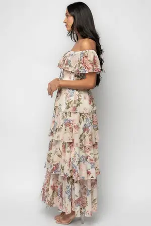 BALTIC BØRN Carina Off Shoulder Maxi Dress