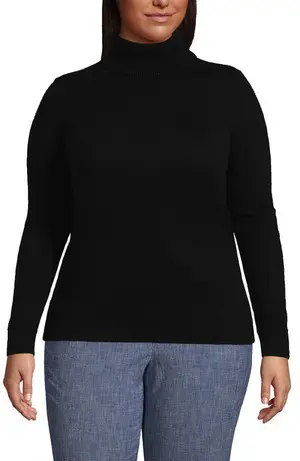 LANDS' END Cashmere Turtleneck Sweater