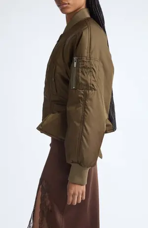 Balmain Nylon Signature Bomber Jacket