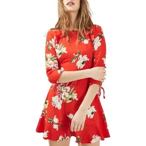 Topshop Ruffle Floral Tea Dress