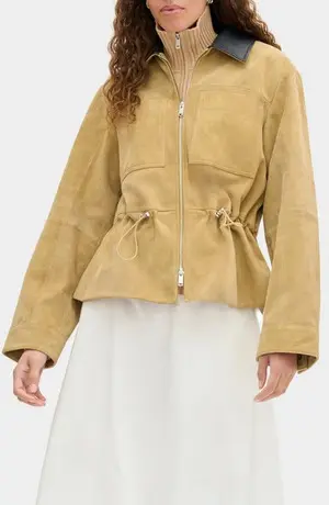 ALIGNE Mavis Suede Jacket - Camel