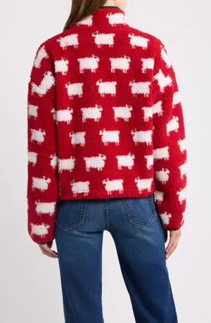 ROWING BLAZERS Sheep High-pile Fleece Full Zip Sweatshirt
