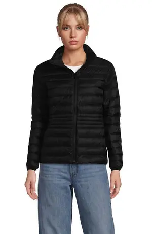 LANDS' END Wanderweight Packable Down Jacket - Black