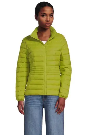 LANDS' END Wanderweight Packable Down Jacket - Chartreuse