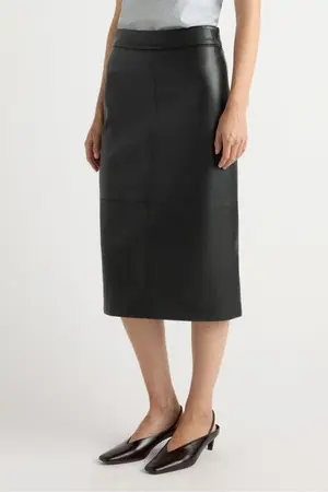 Modern Citizen Briony Back-slit Vegan Leather Skirt