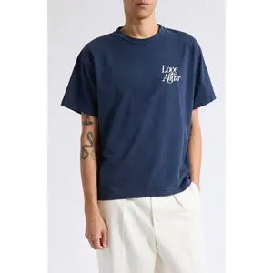 SECOND / LAYER Love Affair Graphic T-shirt - Navy