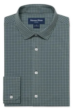 Mizzen+main Leeward No Tuck Long Sleeve Grid Performance Button Up Shirt