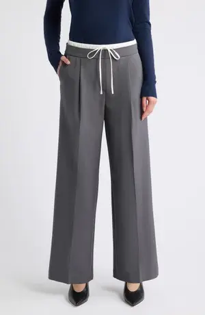Deluc Tibi Contrast Detail Drawstring Pants - Grey