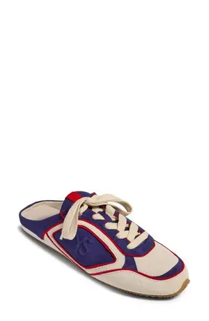 Yosi Samra Uptown Slide Sneaker - Bone/eggplant/red