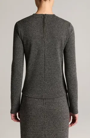 Vince Houndstooth Crewneck Top