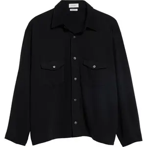 SECOND / LAYER Button-up Field Shirt - Black