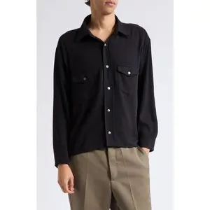 SECOND / LAYER Button-up Field Shirt - Black