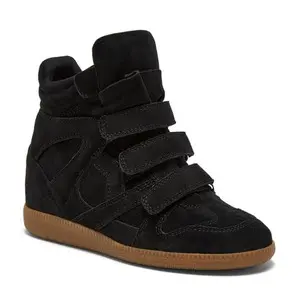 SILENT D Sara Sneaker - Black Micro Suede