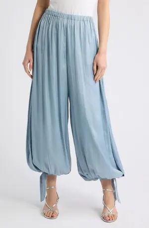 Deluc Poison Satin Balloon Pants - Silver