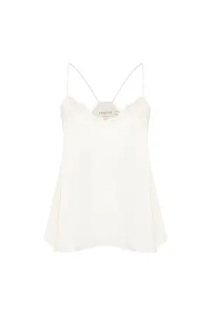 EXQUISE Strappy Lace Trim Viscose Blouse